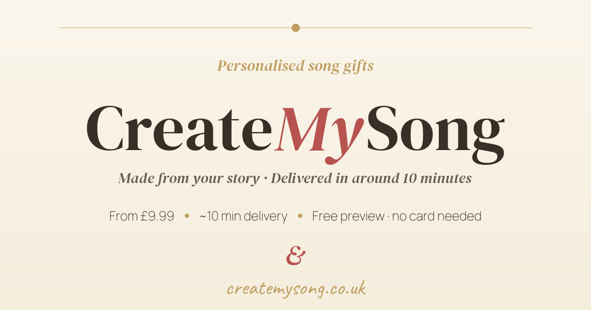 CreateMySong — A personalised song gift, made from your story